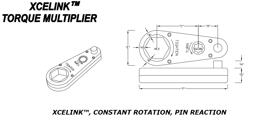 Thiết bị nhân lực Norwolf XCE Link dùng đa năng - Cờ lê lực, Kích thủy ...